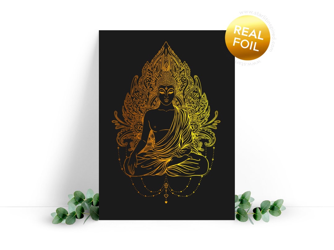 Buddha Foil Greeting Card. A Gift for Practitioners of Buddhism ...