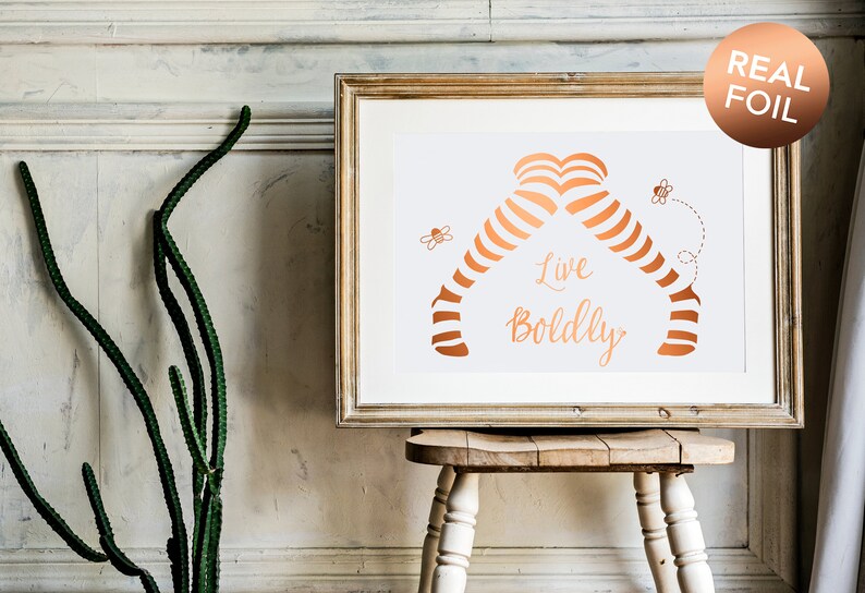 Live Boldly positive quote wall art / decor. Bumblebee | Etsy