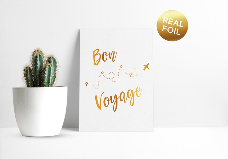 Bon Voyage New Job / Good Luck Card. Made With Real Foil. - Etsy
