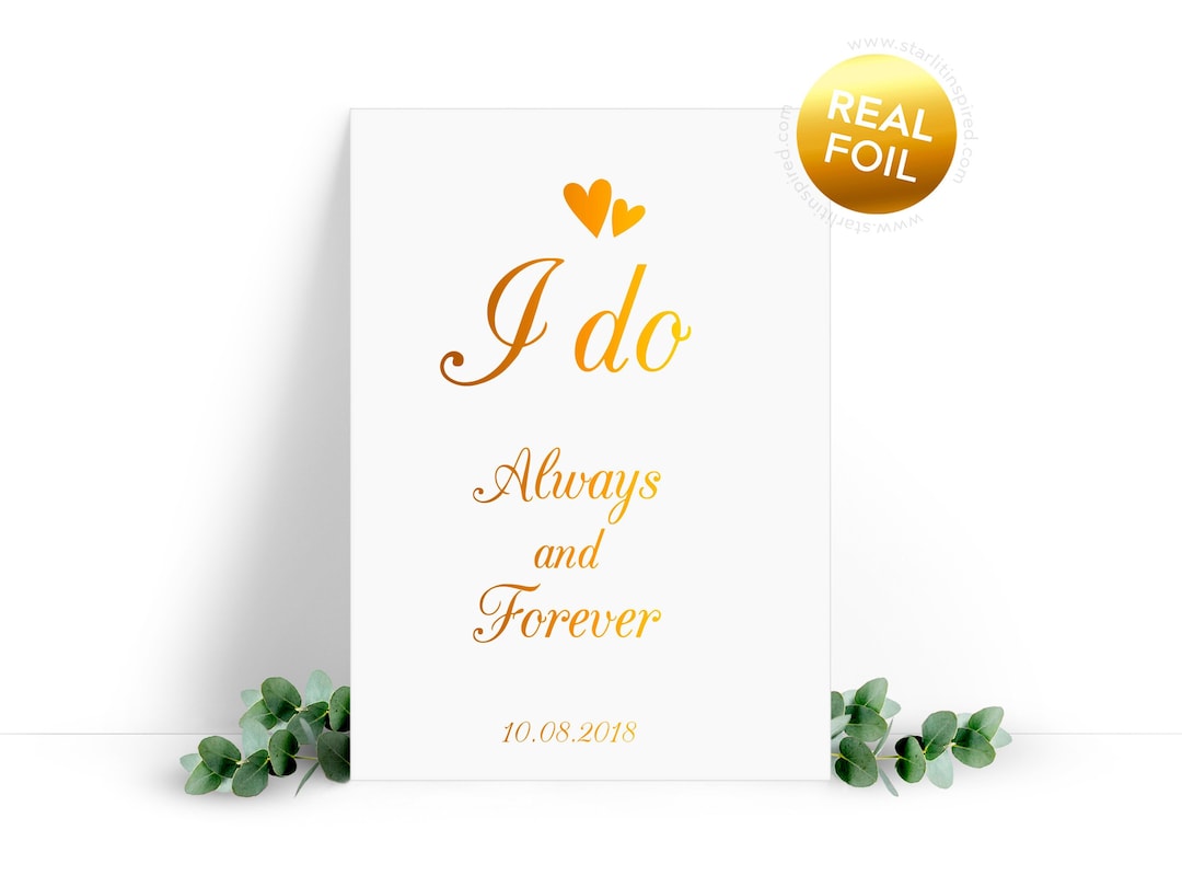 I Do - Bride or Groom Wedding Day Greeting Card With Custom Date ...