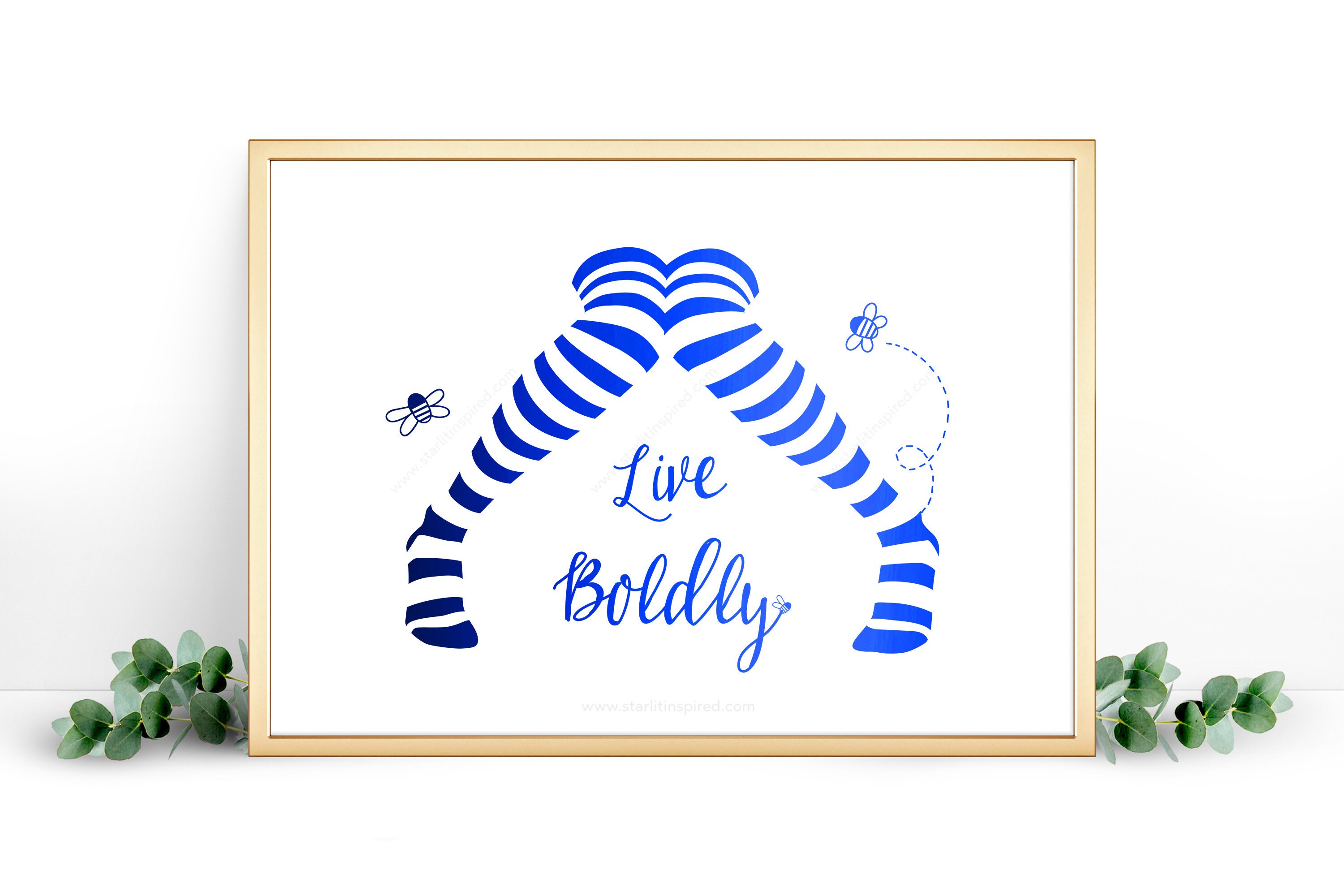 Live Boldly Positive Quote Wall Art / Decor. Bumblebee - Etsy