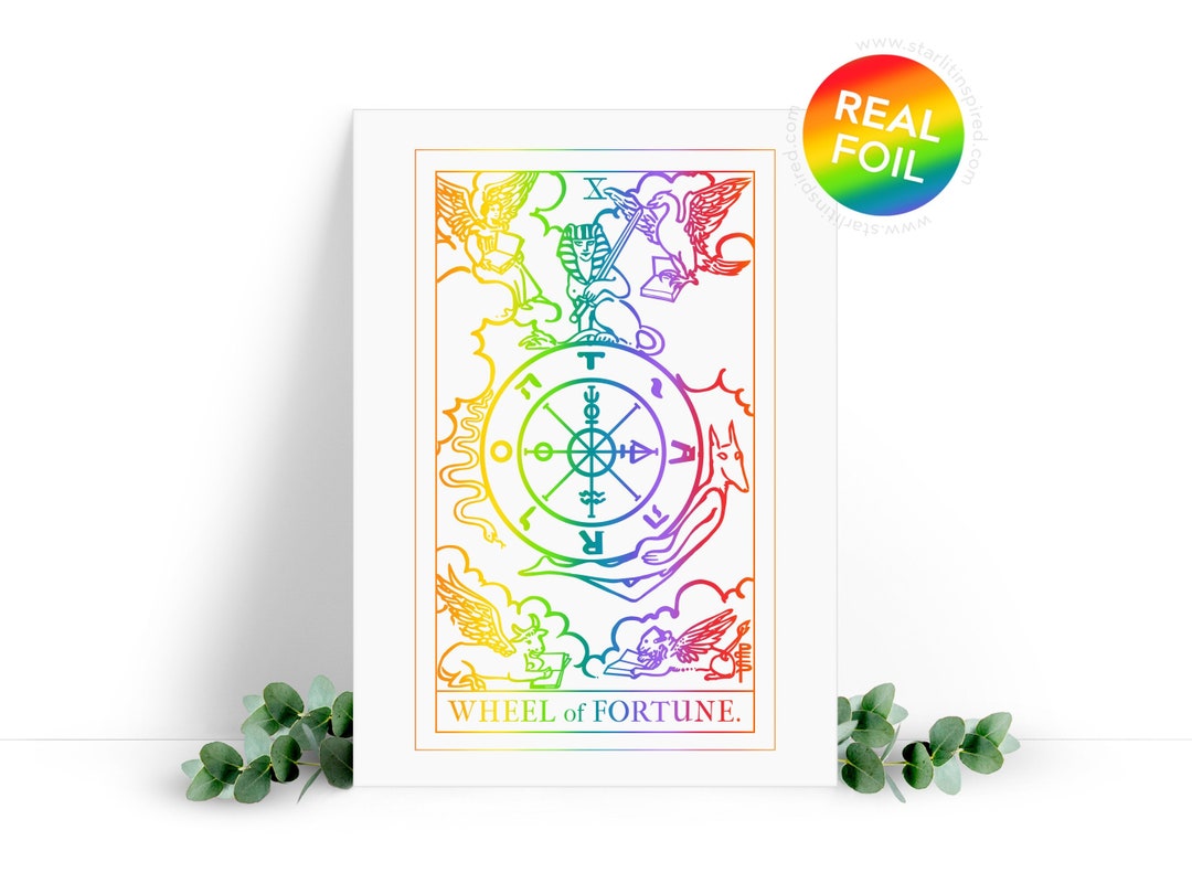 Wheel of Fortune Tarot Greeting Card. Real Foil Card, Comes With an ...