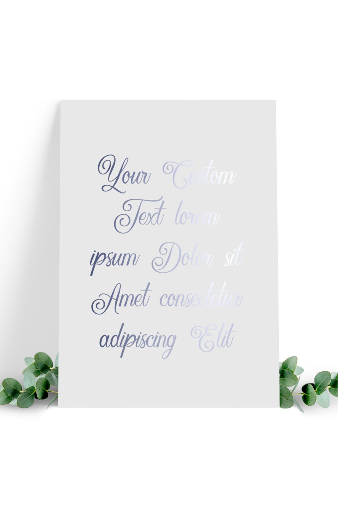 A5 Large Card Custom Quote / Text Card With Your - Etsy