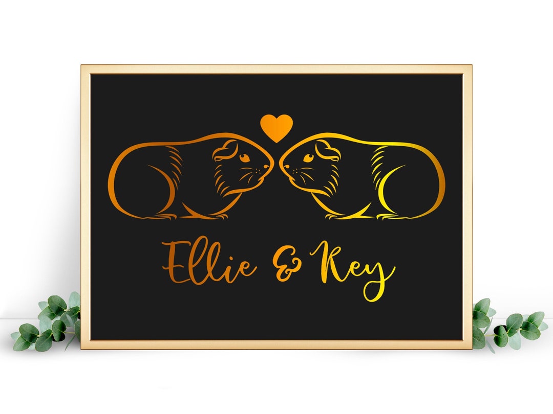 Personalised Guinea Pig Name Sign Print. Custom Name Print With Your ...