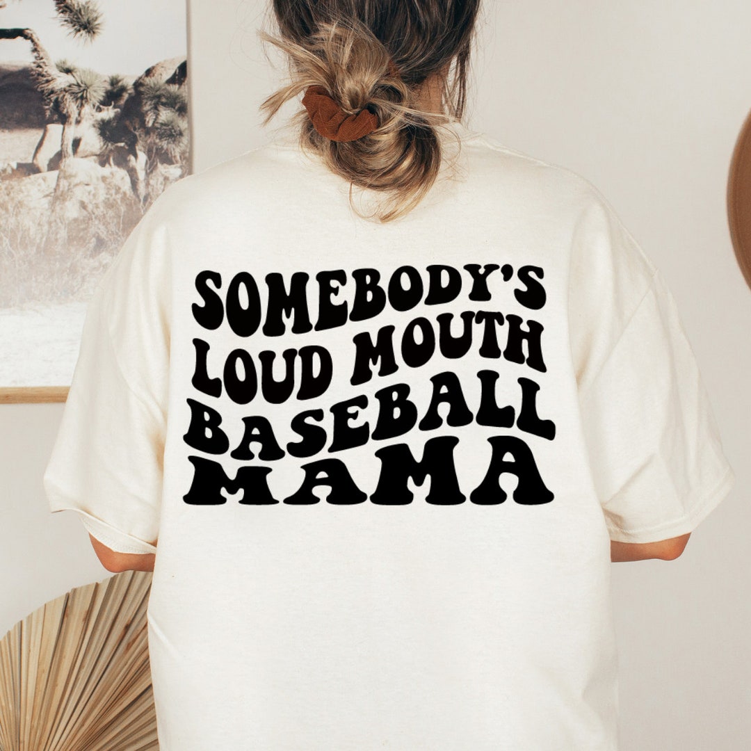 Somebodys Loud Mouth Baseball Mama Svg Trendy Wavy Stacked Etsy