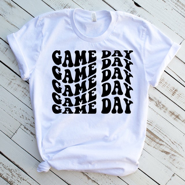 Game Day, Wavy Stacked Font, Digital Download, PNG File - Etsy