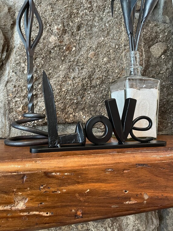 Love sign railroad love sign metal sign shelf sign | Etsy