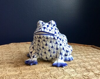 Vintage ceramic frog | Etsy
