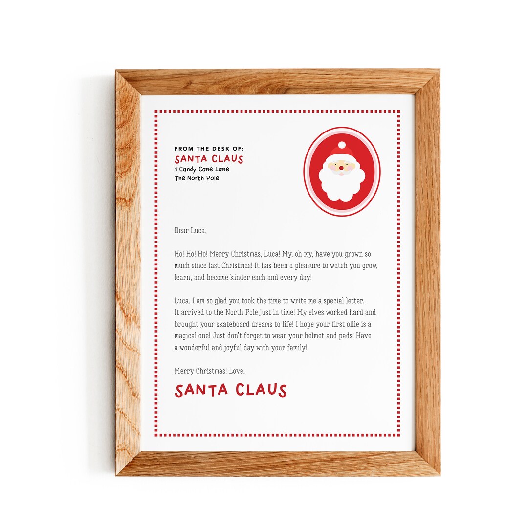 Letter From Santa Claus, Letter From the North Pole, Editable ...