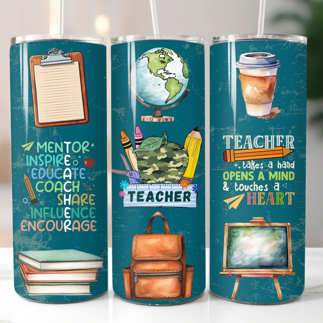 Male Teacher Tumbler Wrap Sublimation Design, Tumbler Wrap for Male ...
