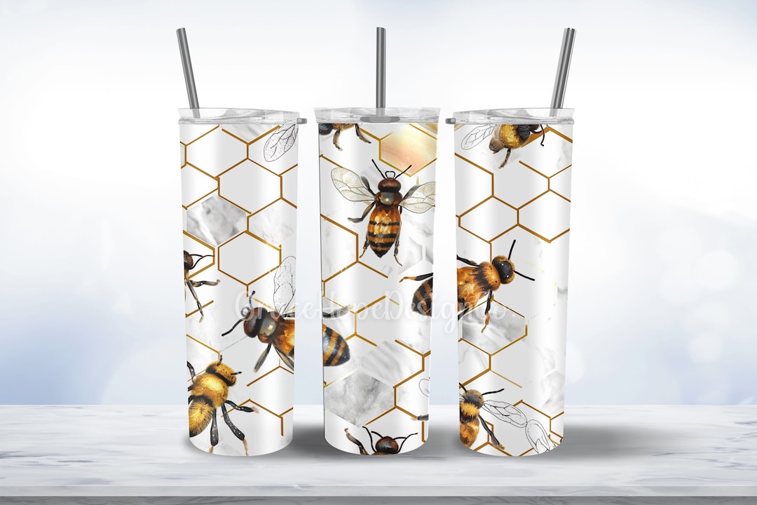 Bee Tumbler Wrap PNG 30 Oz 20 Oz Tumbler Sublimation Design Tumbler ...