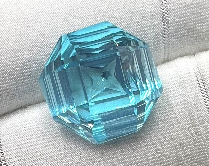 Lotus Cut - Concave Cut Genuine Crystal Tourmaline Stone, Octagon Shape ...