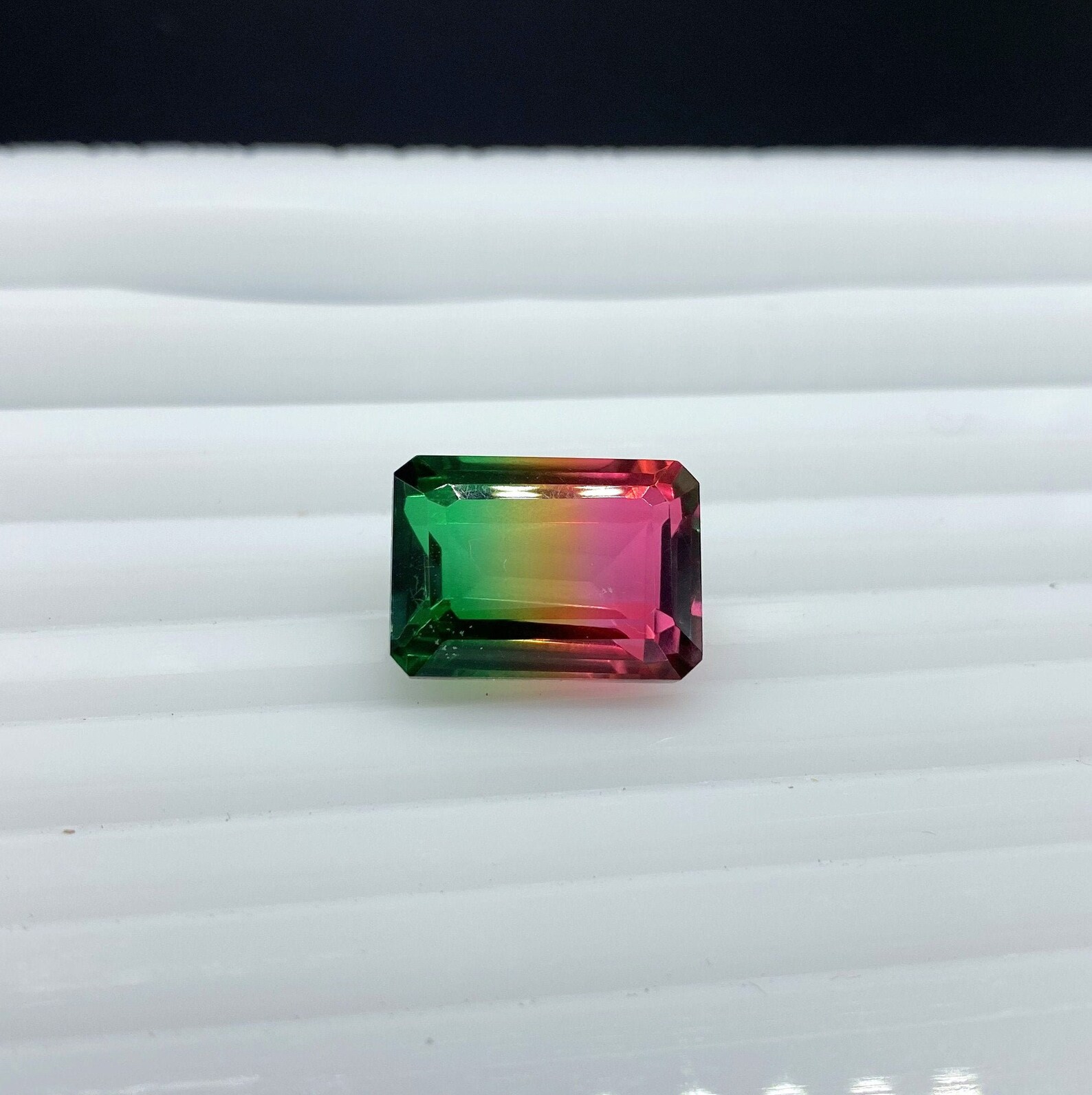 Natural Crystal Watermelon Tourmaline Gemstone Faceted Doublet - Etsy