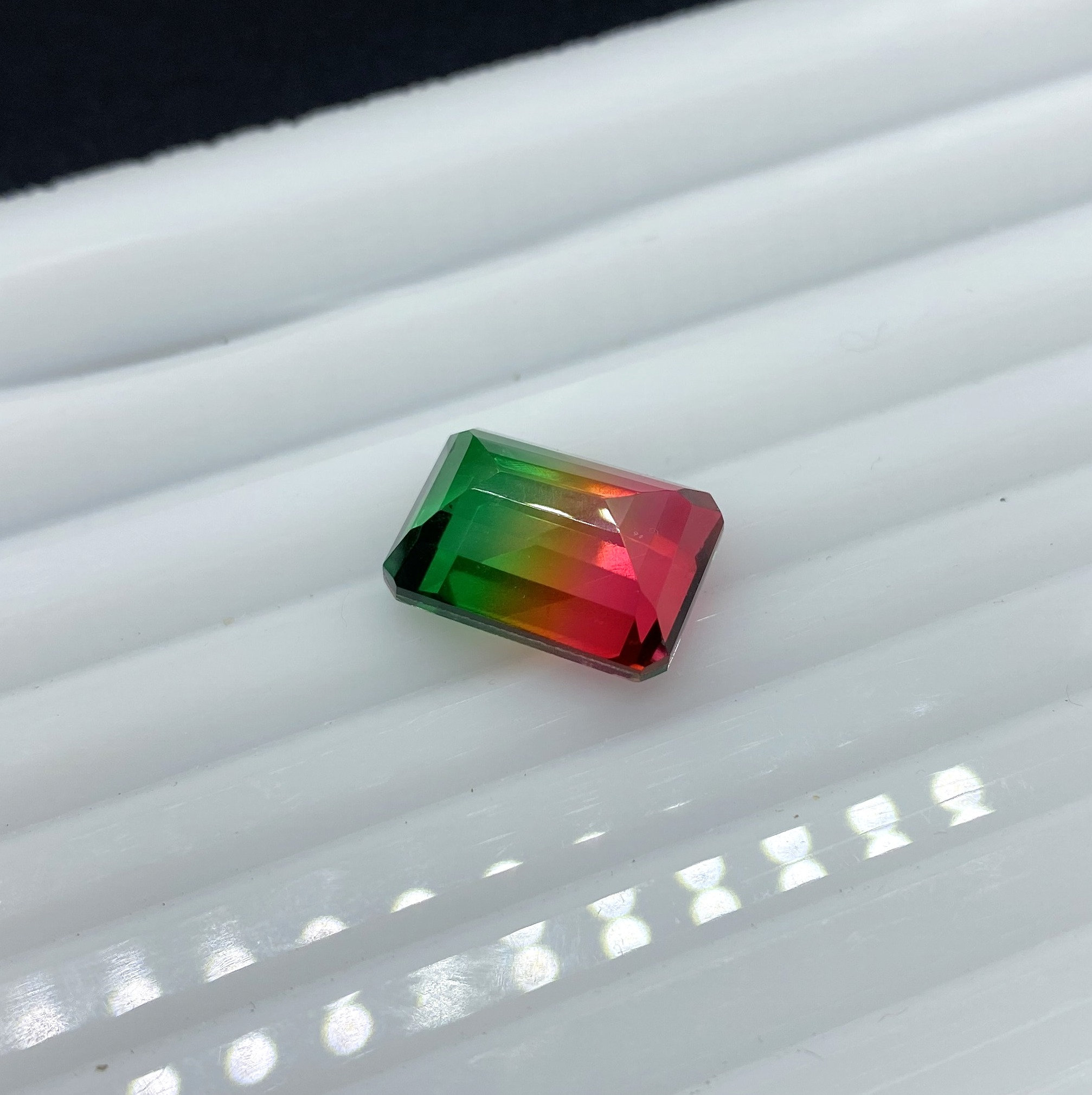 Natural Crystal Watermelon Tourmaline Gemstone Faceted Doublet - Etsy