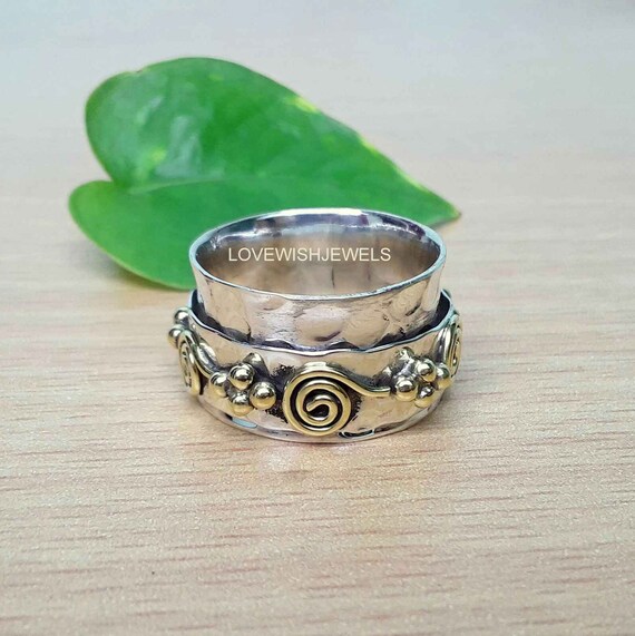 Infinity Spinner Ring Spinning Ring Silver Meditation Ring | Etsy