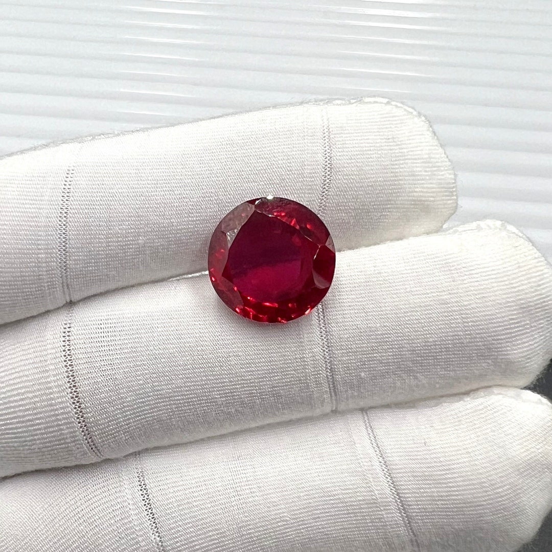 Mozambique Red Ruby Stone, Genuine Quality Round Shape Loose Ruby ...