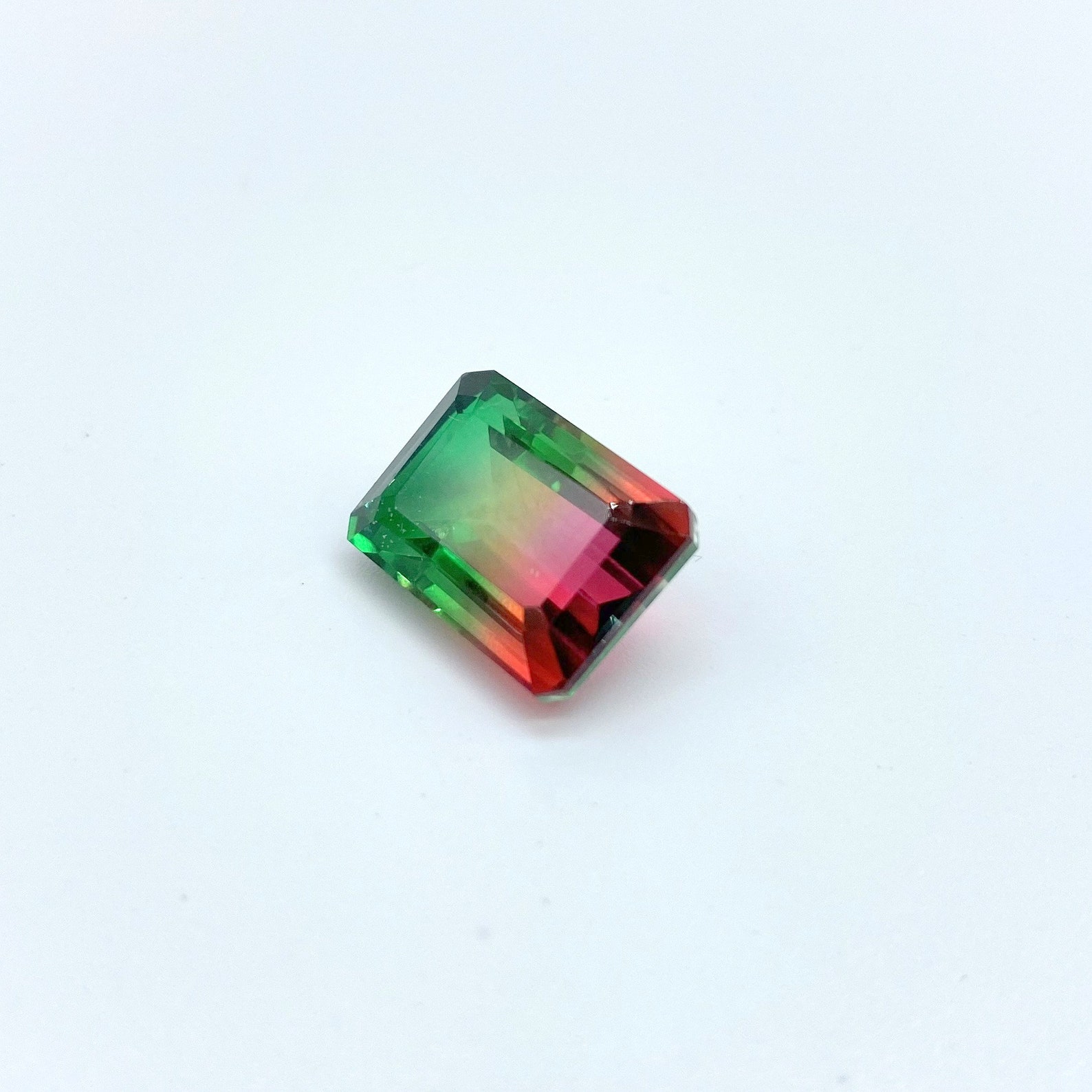 Natural Crystal Watermelon Tourmaline Gemstone Faceted Doublet - Etsy