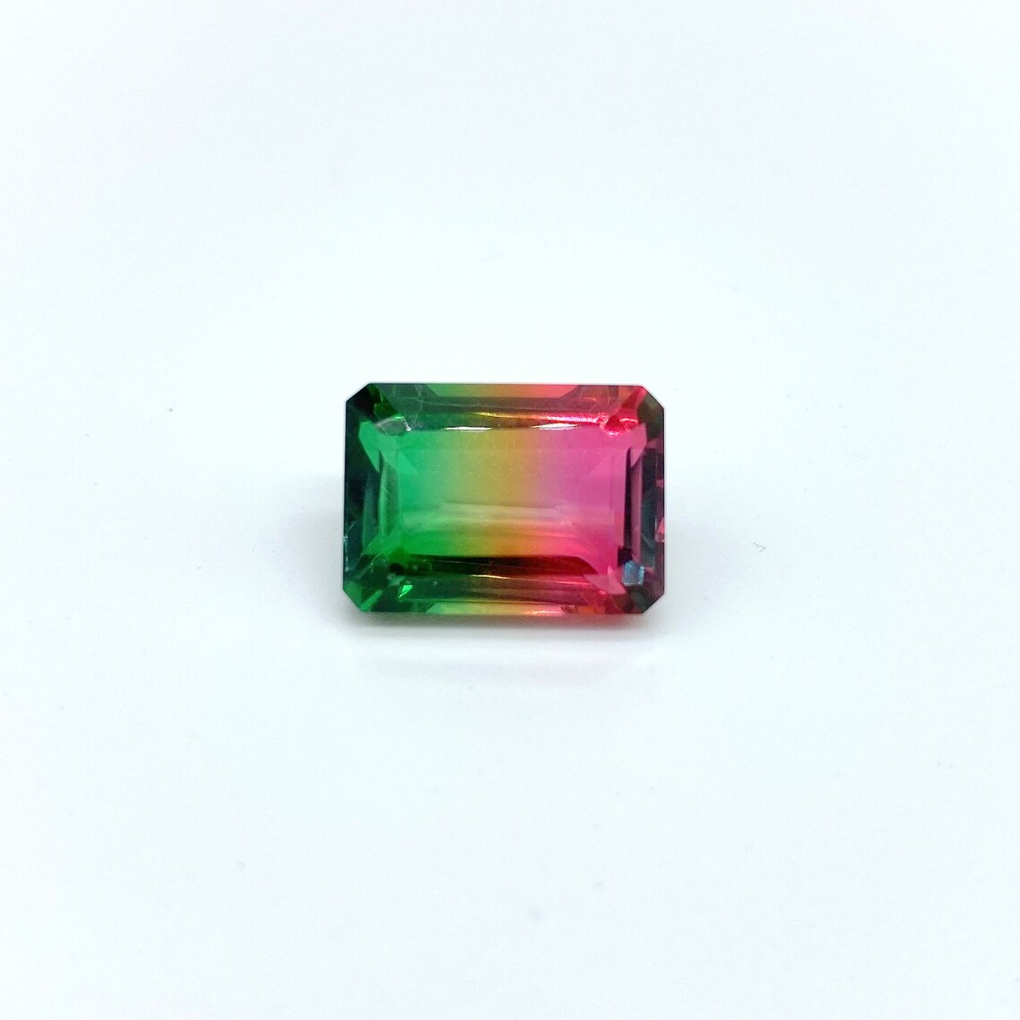 Natural Crystal Watermelon Tourmaline Gemstone Faceted Doublet - Etsy