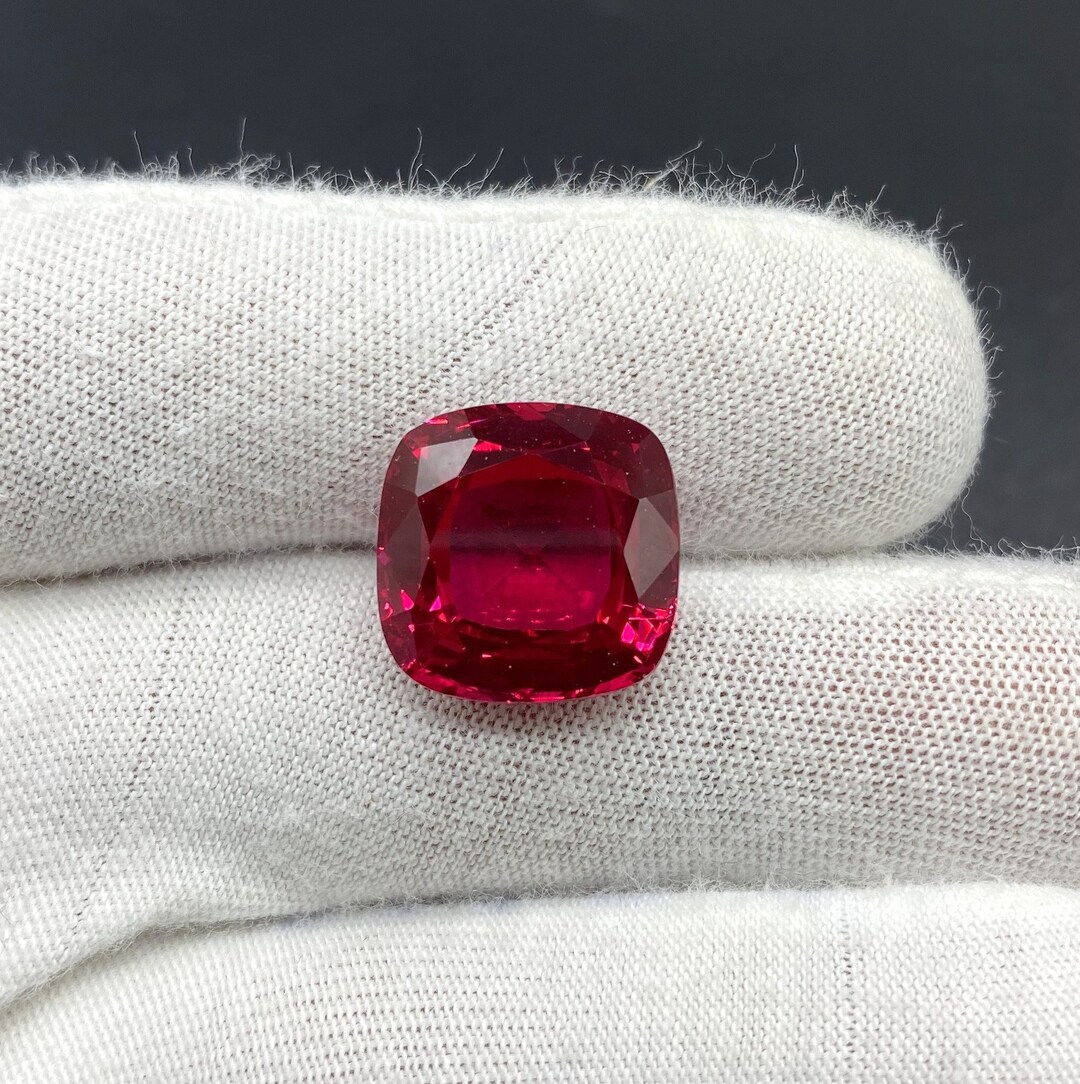 18mm Cushion Shape Mozambique Big Size Red Ruby Loose Gemstone ...