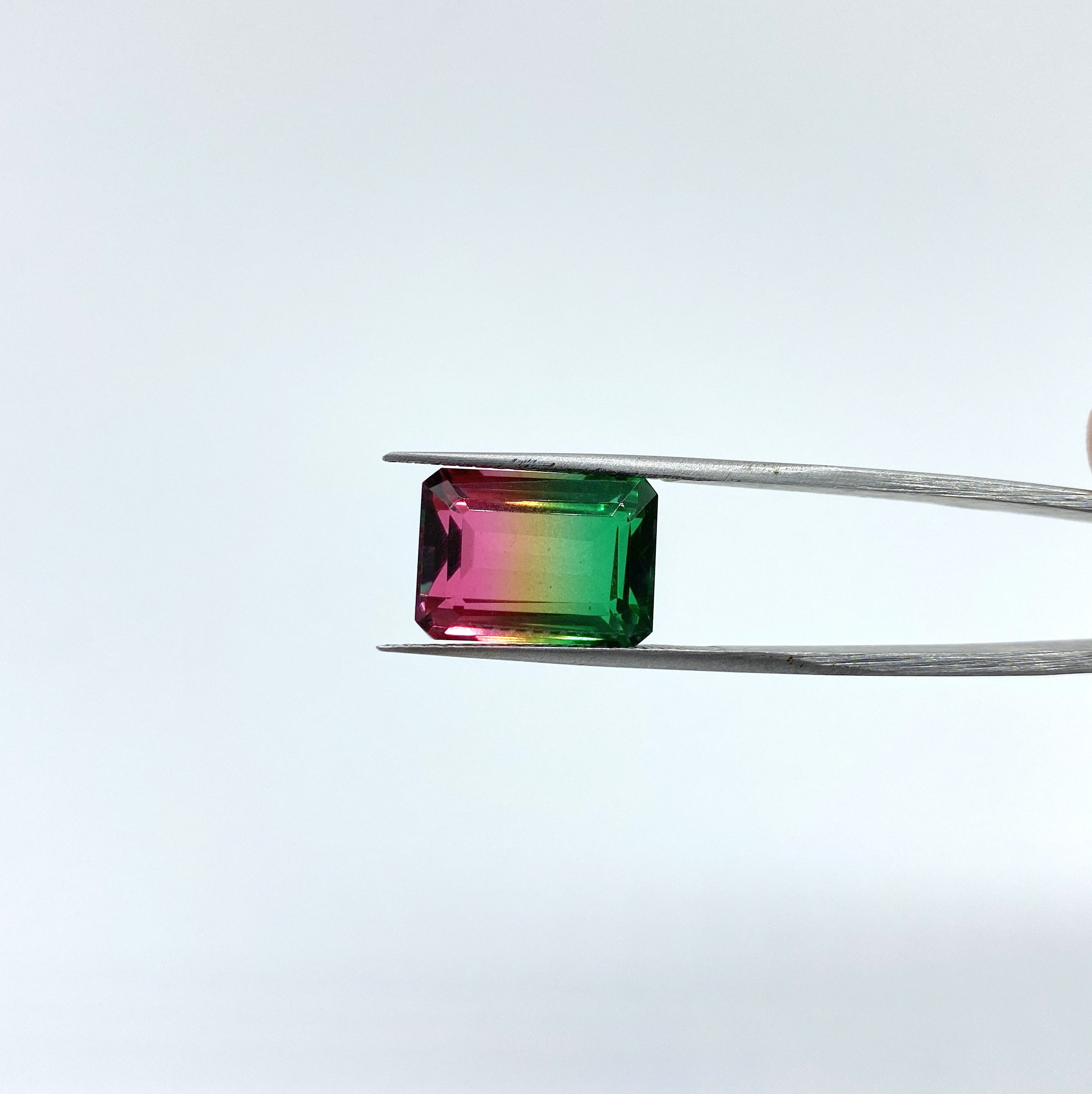 Natural Crystal Watermelon Tourmaline Gemstone Faceted Doublet - Etsy