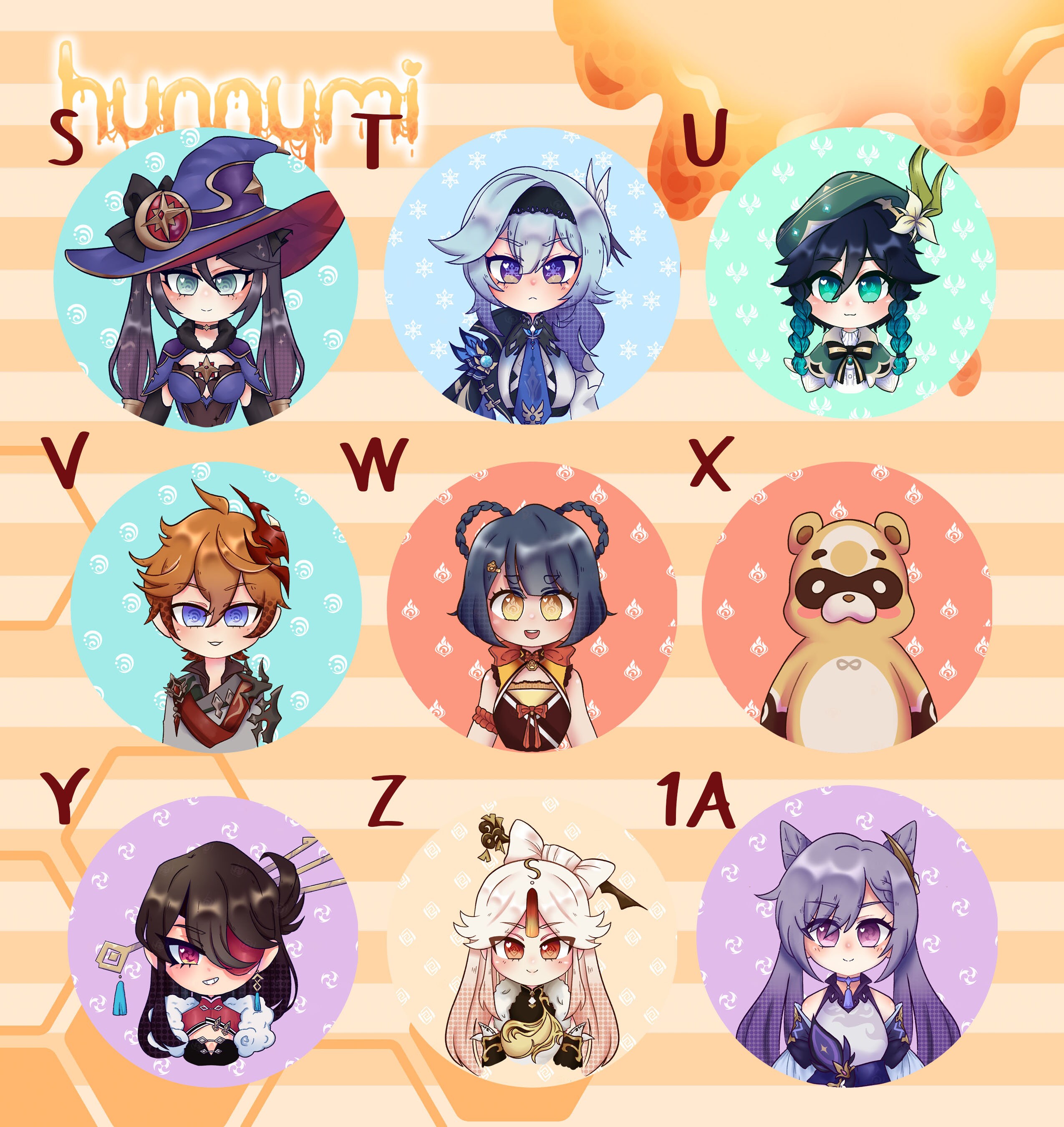 Genshin Impact Profile 2.25 in Holographic Button - Etsy