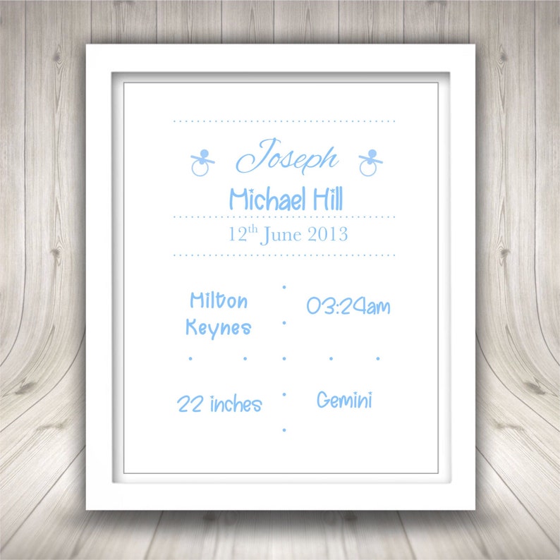 New Baby Print New Baby Boy New Baby Girl Personalised - Etsy