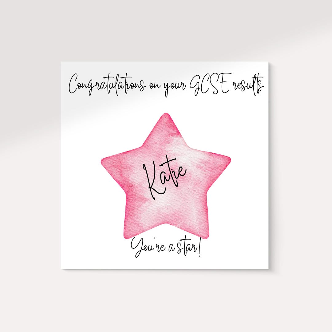 Proud of You Card, GCSE Card, GCSE Results, Well Done Card ...