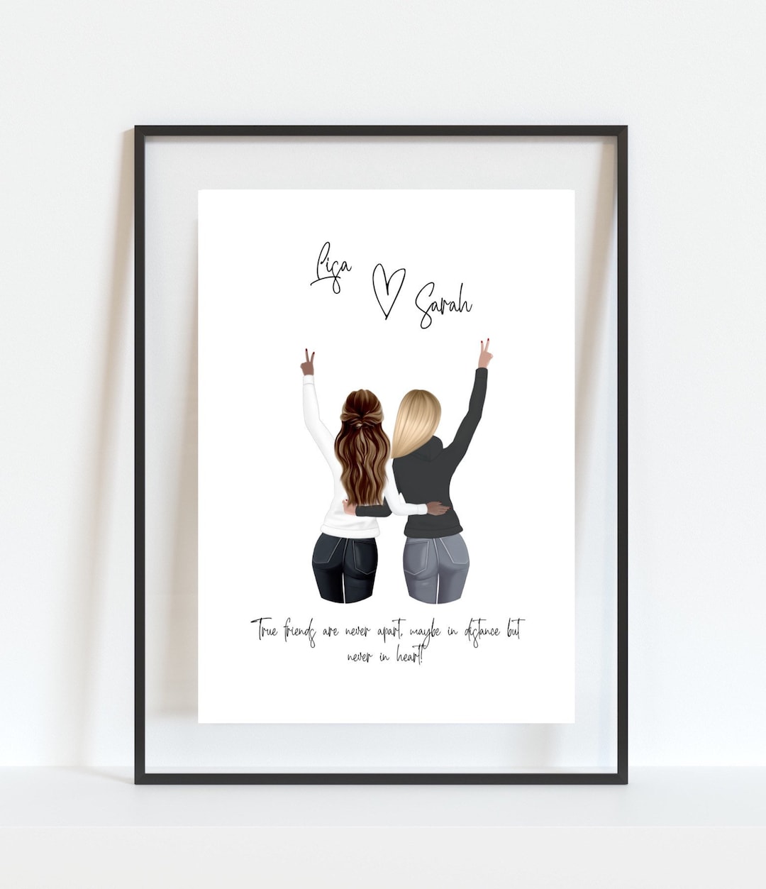 Digital Print, Best Friend Gift, Friend Print, Personalised Gift for ...