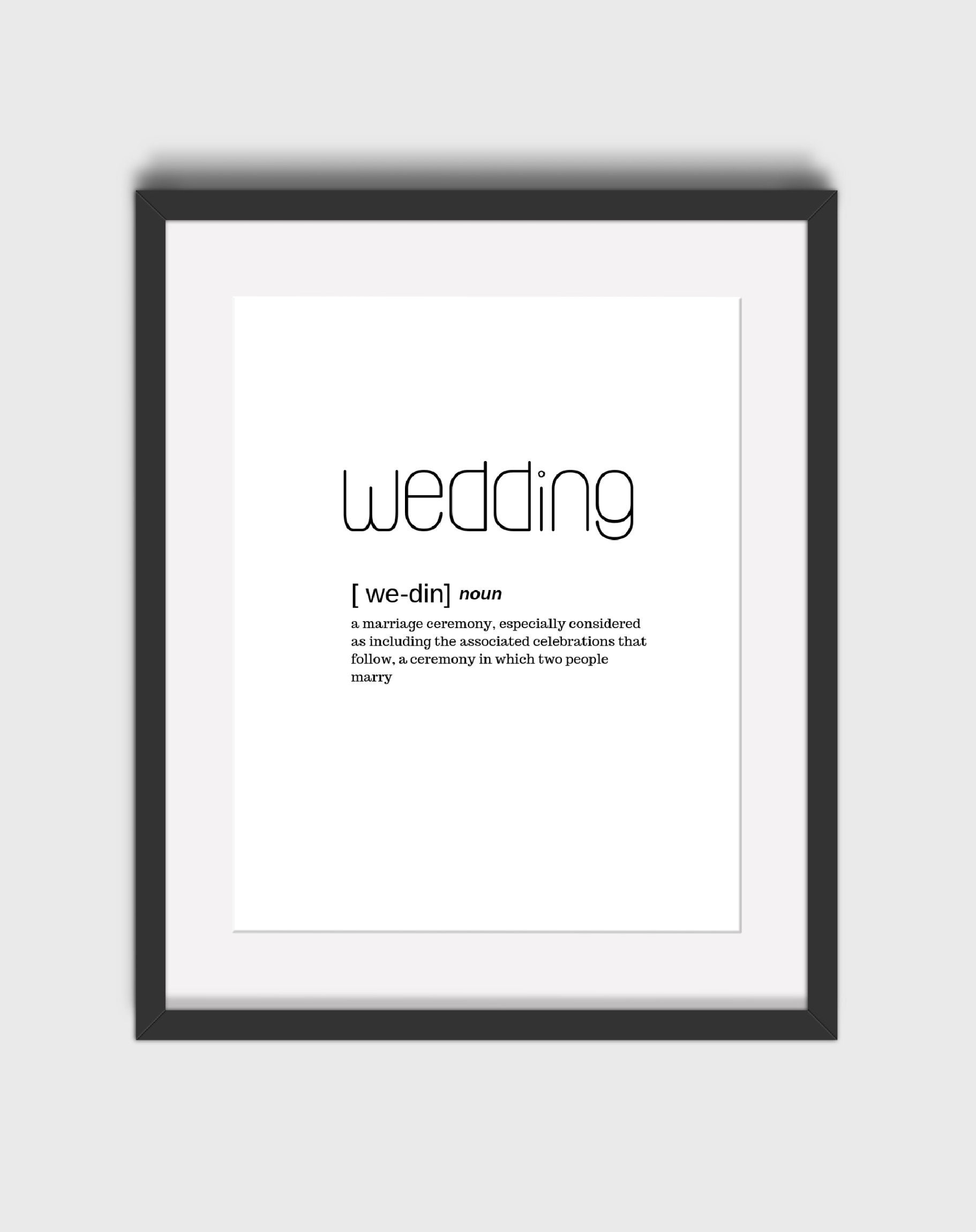 Love Definition Marriage Definition Wall Print Typography - Etsy