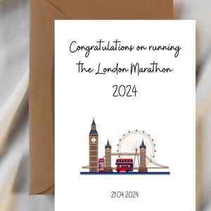 Congratulations London Marathon Card London Marathon 21st April 2024 ...