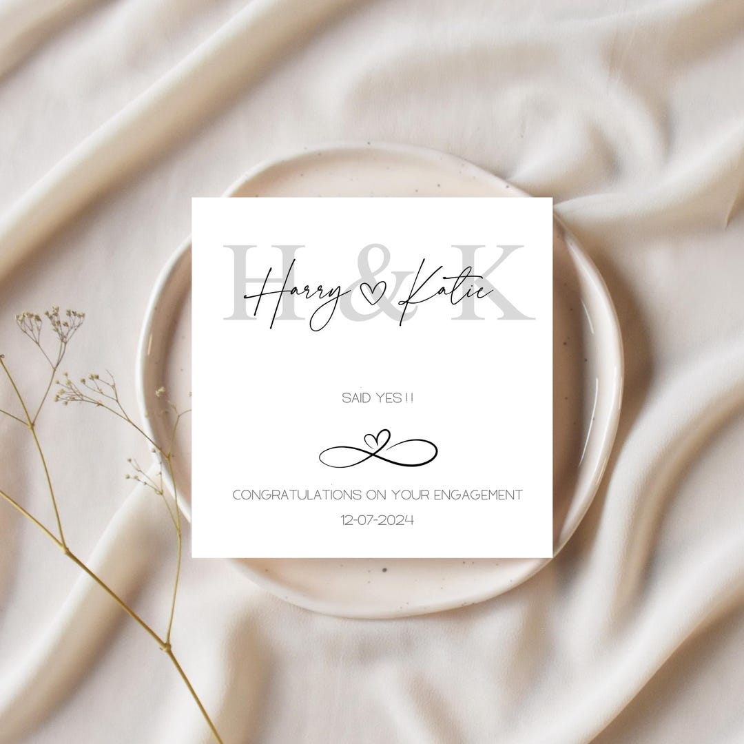 Personalised Monogram Wedding Card / Custom Wedding Card / We Said I Do ...