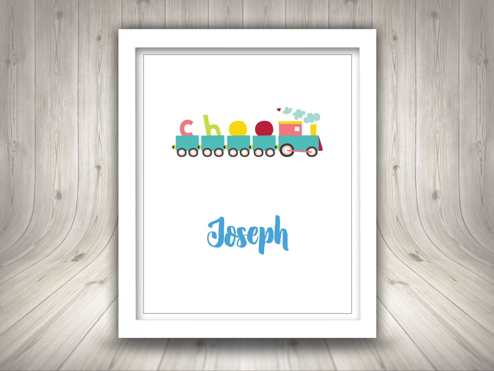 Train Personalised Name Print Fun Bedroom or Nursery A4 - Etsy