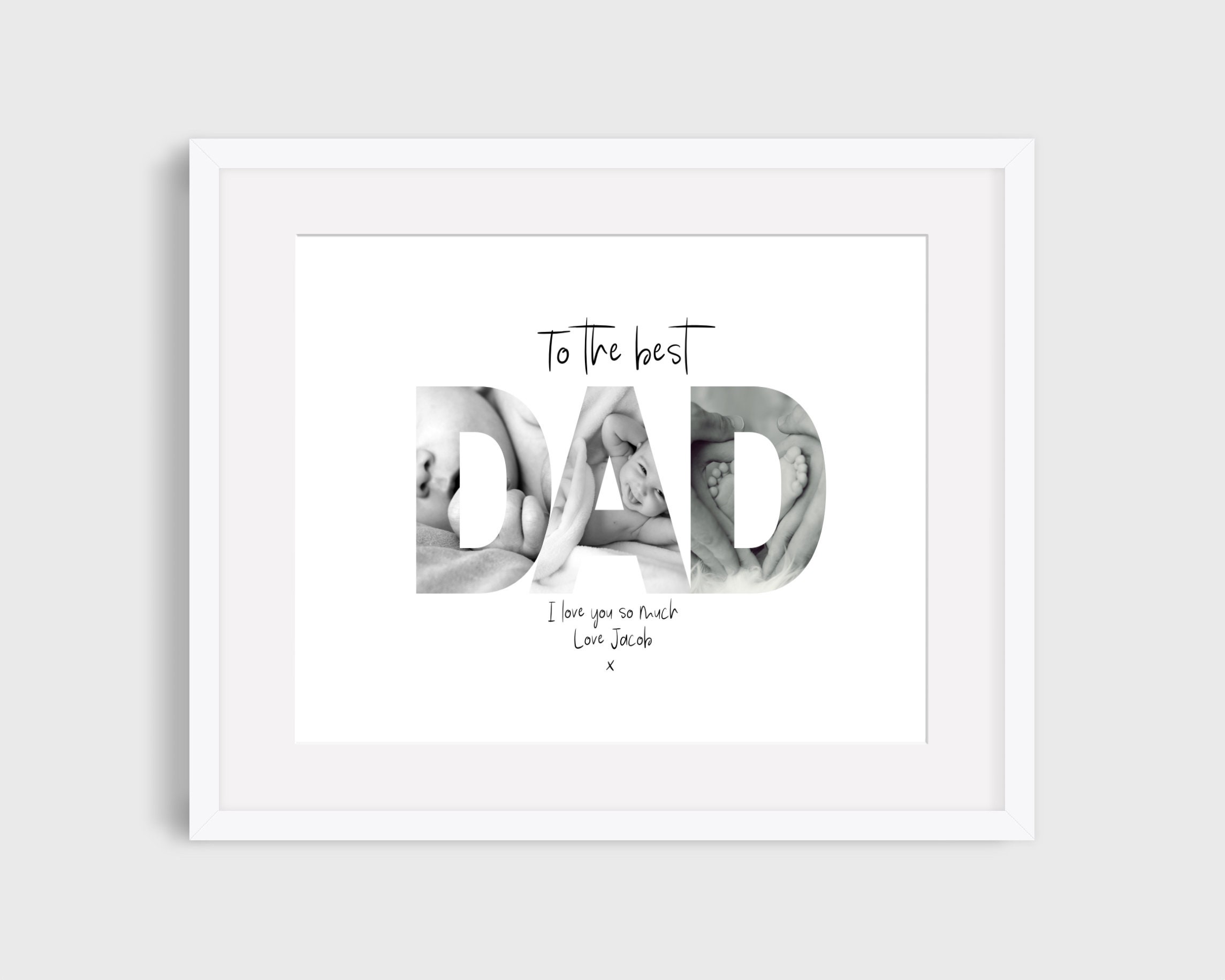Bespoke Personalised Daddy Collage Print Daddy Photo Print - Etsy UK