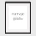 Love Definition, Marriage Definition Wall Print, Typography Print ...