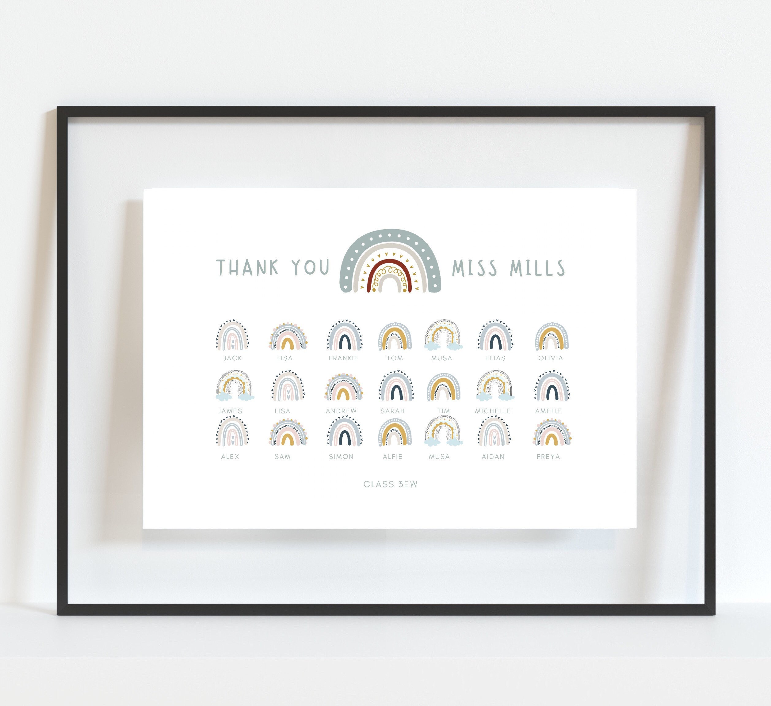 Teacher End of Year Leaving Thank You Gift Print A4 Unframed - Etsy