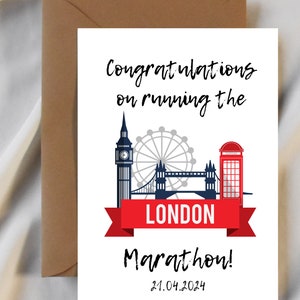 Congratulations London Marathon Card London Marathon 21st April 2024 ...