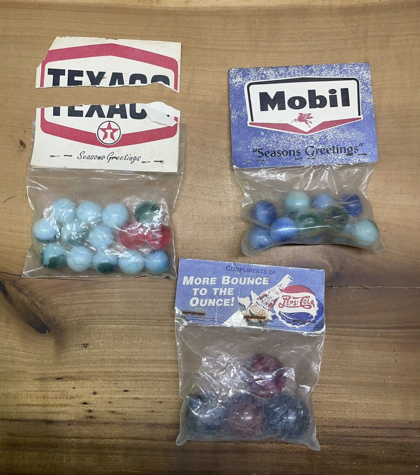 Original Vintage Advertising Marble Sets Texaco, Pepsi, Mobil - Etsy