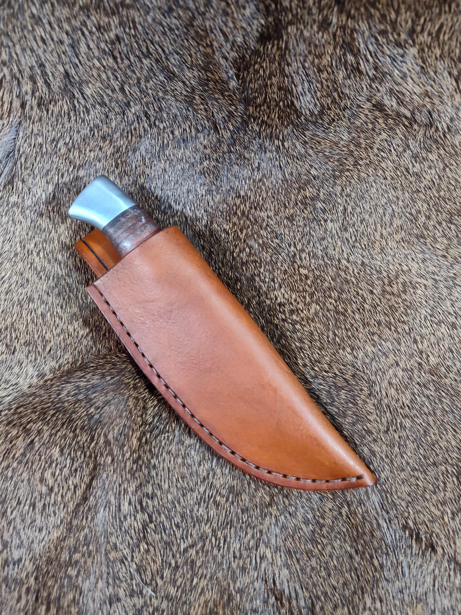 Wide Version Custom Leather Knife Sheath; Vertical Knife Sheath; Right ...