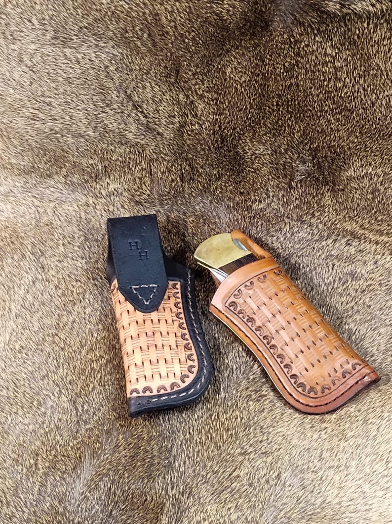 Knife Sheath; Folding Knife Sheath; Basket Weave Design; Buck 110 - Etsy