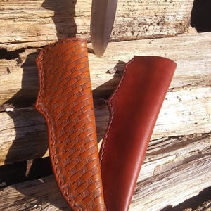 Custom Leather Knife Sheath; for Buck 192 Vanguard or Similar Knife ...