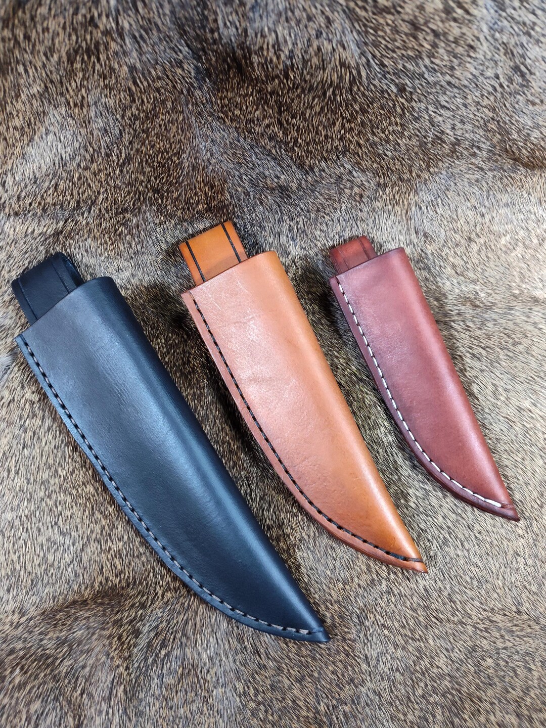 Custom Leather Knife Sheath; Vertical Knife Sheath; Right or Left ...