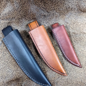 Custom Leather Knife Sheath; Vertical Knife Sheath; Right or Left ...