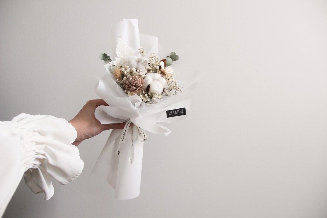 Petite Cotton Flower Bouquet - Etsy