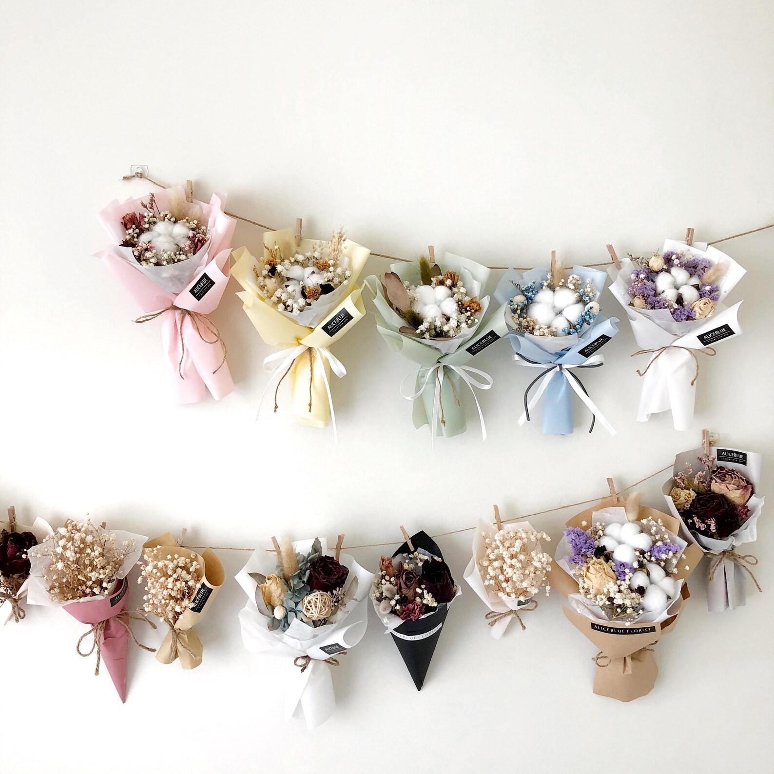 Mini Crystal Statice Bouquet - Etsy