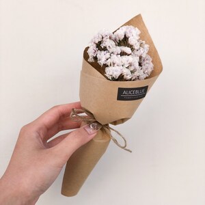 Mini Dried Statice Flower Bouquet (off-white) - Etsy