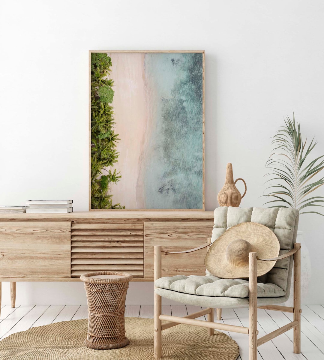 Beach Print, Tropical Island Print, Island Print, Palm Print, Ocean Art ...