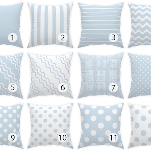 Ice Melt Light Blue Throw Pillow 14x14 16x16 18x18 20x20 24x24 26x26 ...