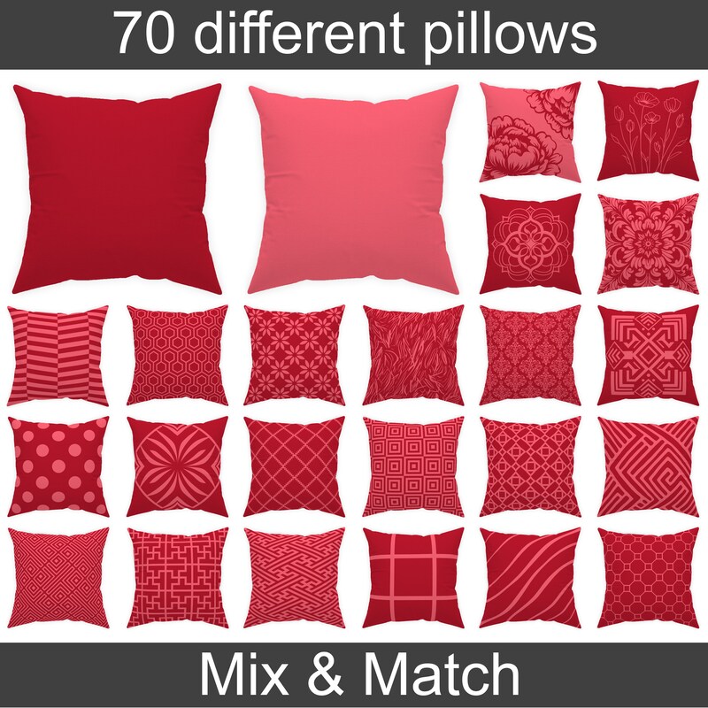 Red and Pink Pillow - Etsy