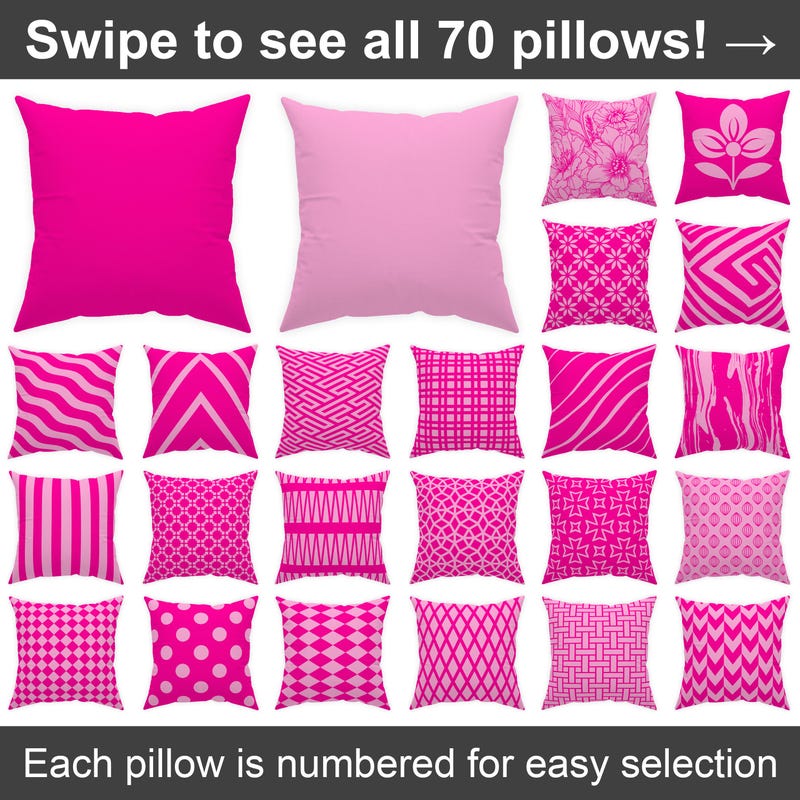 Hot Pink Pillow - Etsy
