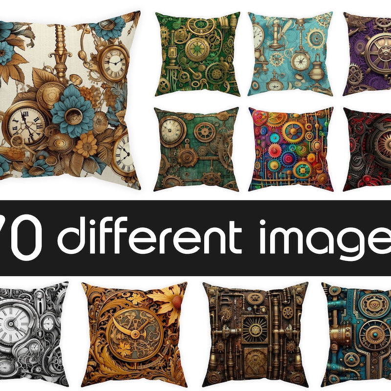 Steampunk Decor Pillow - Etsy